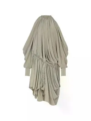Balmain Draped Silk Crepe Mini Dress