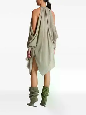 Balmain Draped Silk Crepe Mini Dress