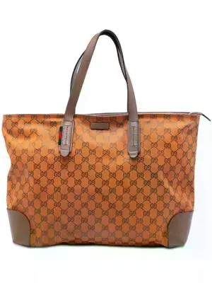 Gucci Gg Canvas Web Tote Bag