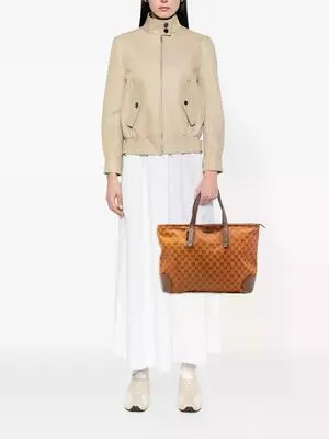 Gucci Gg Canvas Web Tote Bag