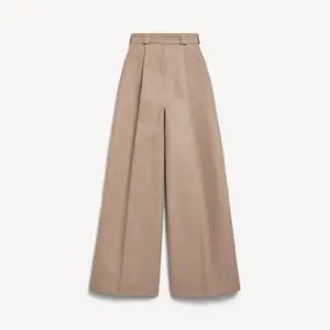 Balenciaga High-waisted Wide-leg Trousers - Beige