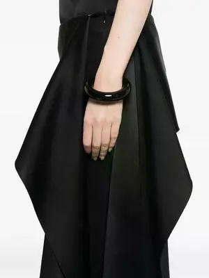 Carven Asymmetric Draped Midi Skirt - Black