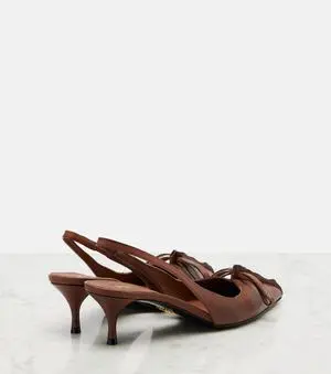 Prada Leather Slingback Pumps