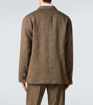 Our Legacy Halt Double-breasted Linen, Silk And Cotton Blazer