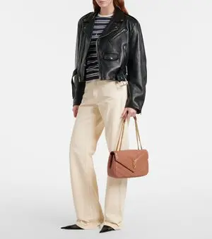 Saint Laurent Loulou Medium Shoulder Bag - Brown
