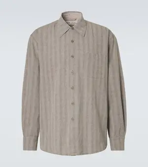 Our Legacy Above Striped Cotton And Linen-blend Shirt