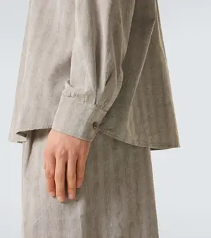 Our Legacy Above Striped Cotton And Linen-blend Shirt