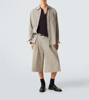 Our Legacy Above Striped Cotton And Linen-blend Shirt