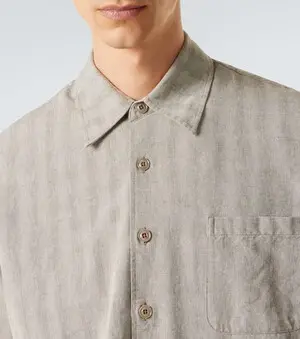 Our Legacy Above Striped Cotton And Linen-blend Shirt