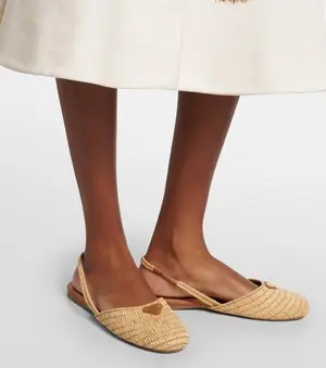 Prada Crochet Slingback Flats