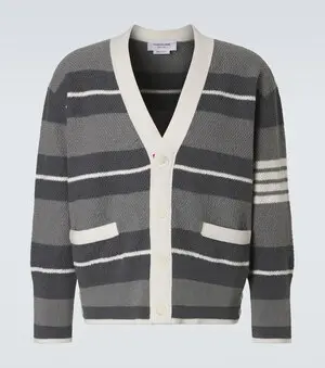 Thom Browne Striped Cotton Cardigan