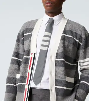 Thom Browne Striped Cotton Cardigan