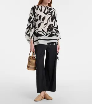 Max Mara Pece Cropped Wide-leg Pants