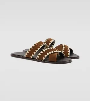Manolo Blahnik Nello Suede Slides