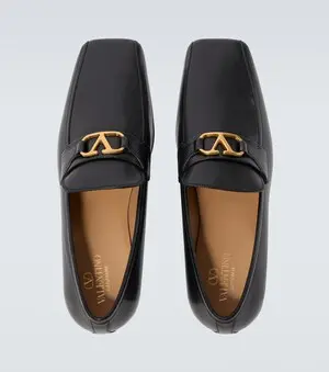 Valentino Garavani Vlogo Leather Loafers