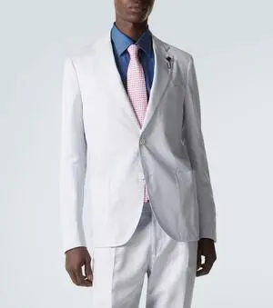 LARDINI Wool, Silk And Linen Suit