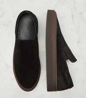 THE ROW Mh Suede Slip-on Shoes