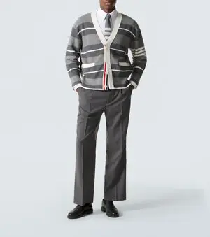 Thom Browne Striped Cotton Cardigan