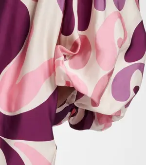ADRIANA DEGREAS Printed Satin Mini Dress