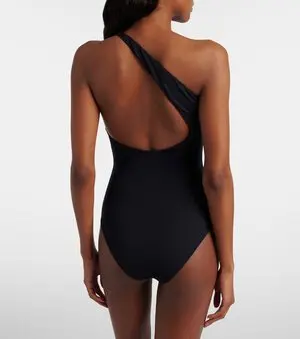 Melissa Odabash One-shoulder Embellished Swimsuit - Black
