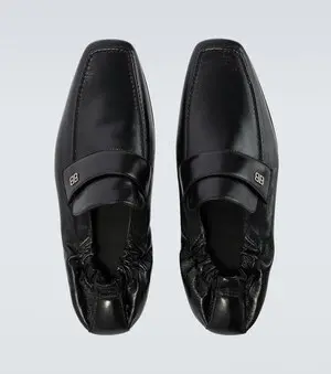 Balenciaga Palermo Leather Loafers - Black