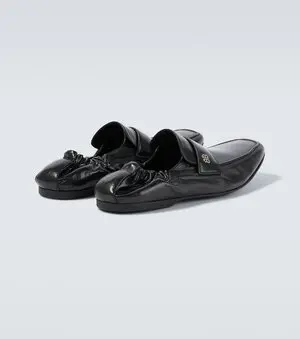 Balenciaga Palermo Leather Loafers - Black