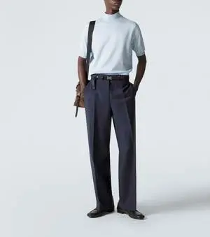 Prada Cotton Turtleneck Sweater - Blue