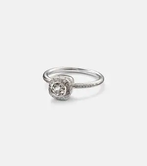 Pomellato Nudo Petit 18kt White Gold Ring With Diamonds - Silver