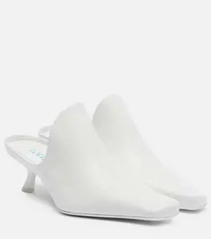 Loewe Emily Leather Mules - White