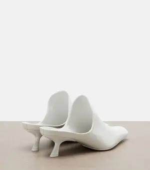 Loewe Emily Leather Mules - White