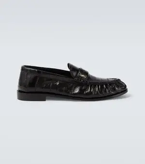 Saint Laurent Le Loafer" Eel Leather Penny Loafers - Black