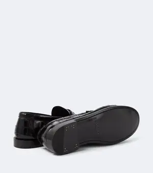 Saint Laurent Le Loafer Eel Leather Penny Loafers - Black