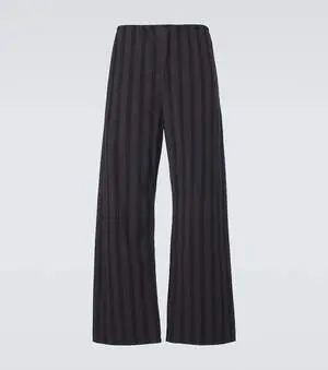 MAISON MARGIELA Striped Wide-leg Pants - Grey