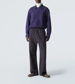 MAISON MARGIELA Striped Wide-leg Pants