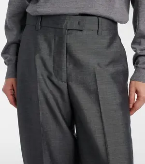 Miu Miu Mohair And Wool Straight Pants