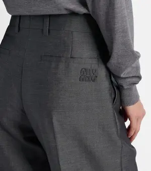 Miu Miu Mohair And Wool Straight Pants