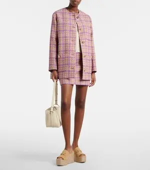 Gucci Horsebit Suede Espadrille Wedges - Beige