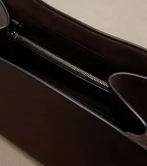 THE ROW Peggy Small Leather Clutch