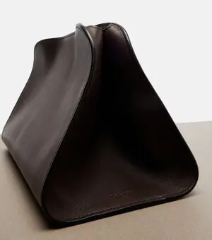 THE ROW Peggy Small Leather Clutch