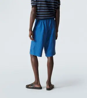 Kiton Linen Shorts - Blue