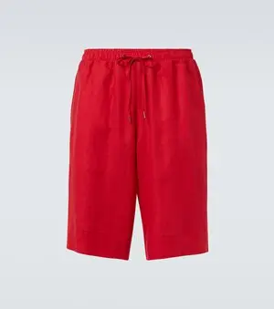 Kiton Linen Shorts - Red
