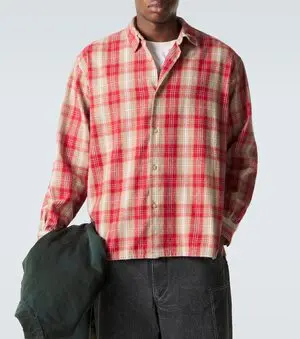 A.PRESSE Vintage Cotton And Silk Twill Shirt - Red
