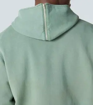 A.PRESSE Vintage Cotton Jersey Half-zip Hoodie