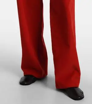 RÓHE Cotton Corduroy Wide-leg Pants - Red