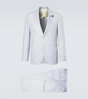 LARDINI Wool, Silk And Linen Suit