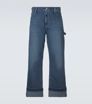 Simone Rocha Crystal-embellished Straight Jeans - Blue