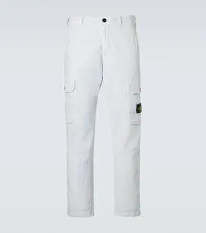 Stone Island Compass Cotton Twill Cargo Pants - Blue