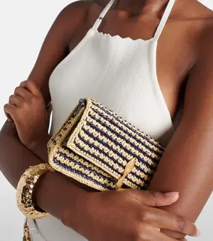 CHRISTIAN LOUBOUTIN Bettina Crochet Clutch - Beige
