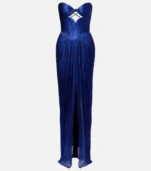 MARIA LUCIA HOHAN Stephanie Silk Tulle Gown - Blue