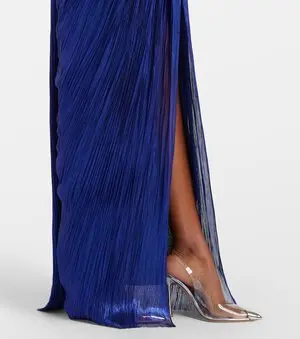MARIA LUCIA HOHAN Stephanie Silk Tulle Bustier Gown In Galaxy - Blue